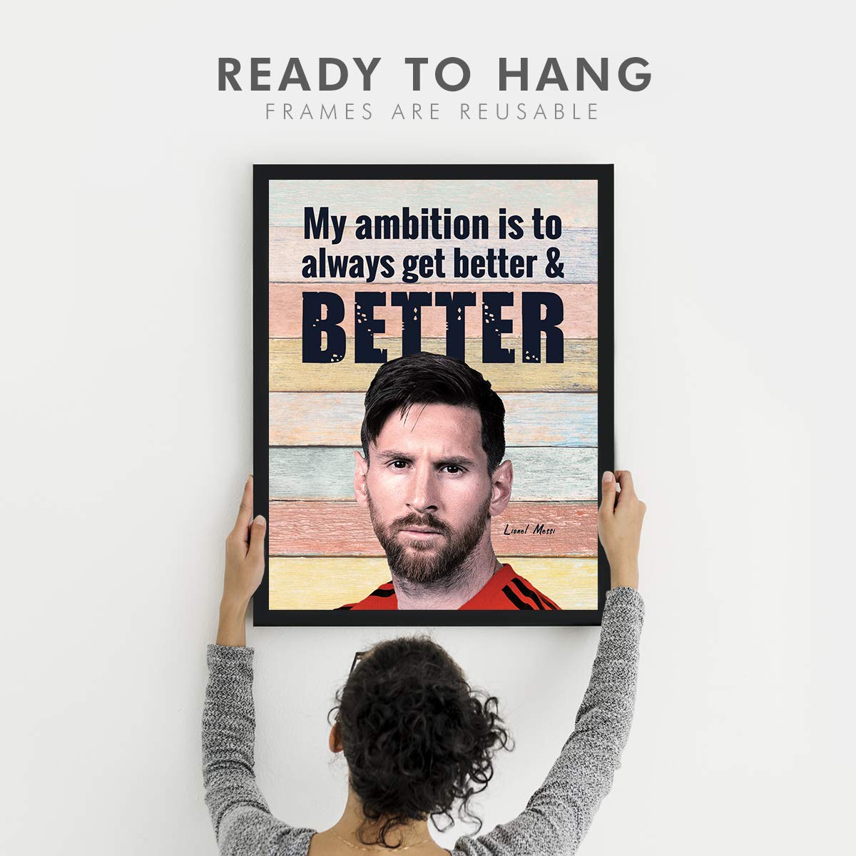 Buy Chaka Chaundh - Lionel Messi quotes posters - Messi quotes frame ...