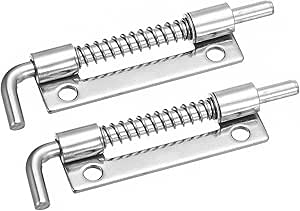 uxcell Spring Loaded Latch Pin, 2Pcs 3.35" - 304 Stainless Steel Spring ...
