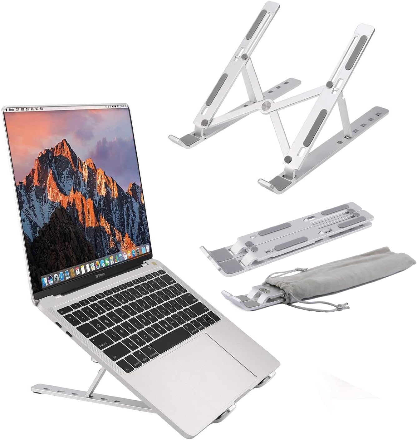 AiTodos® Supporto pc Portatile, Lega di Alluminio, Leggero, Antiscivolo ...