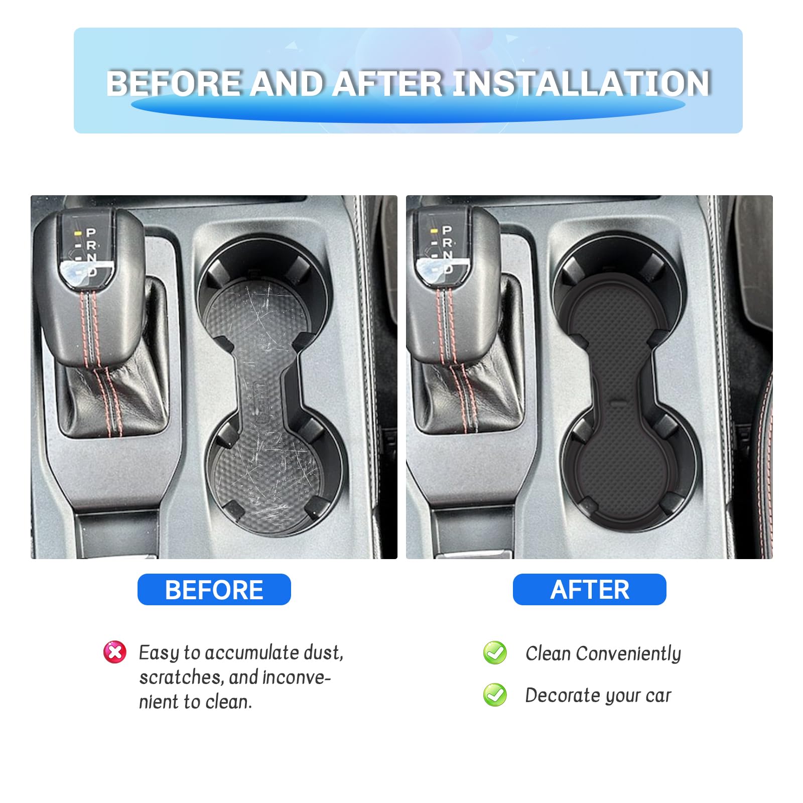 Snapklik.com : SXCY For 2024 Ford Ranger Accessories Cup Holder Inserts ...