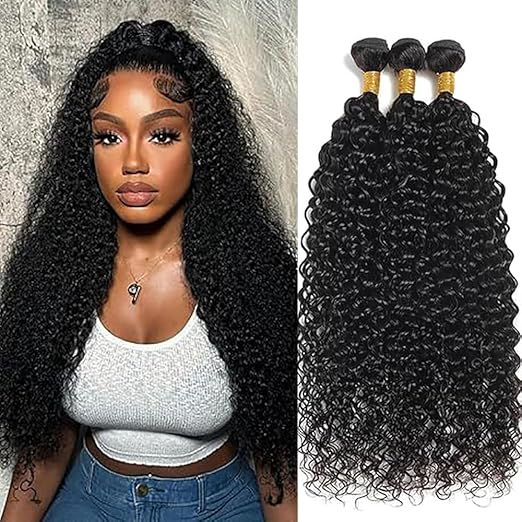 Weeybay Curly Wave Human Hair Bundles Echthaar Tressen Bündel ...