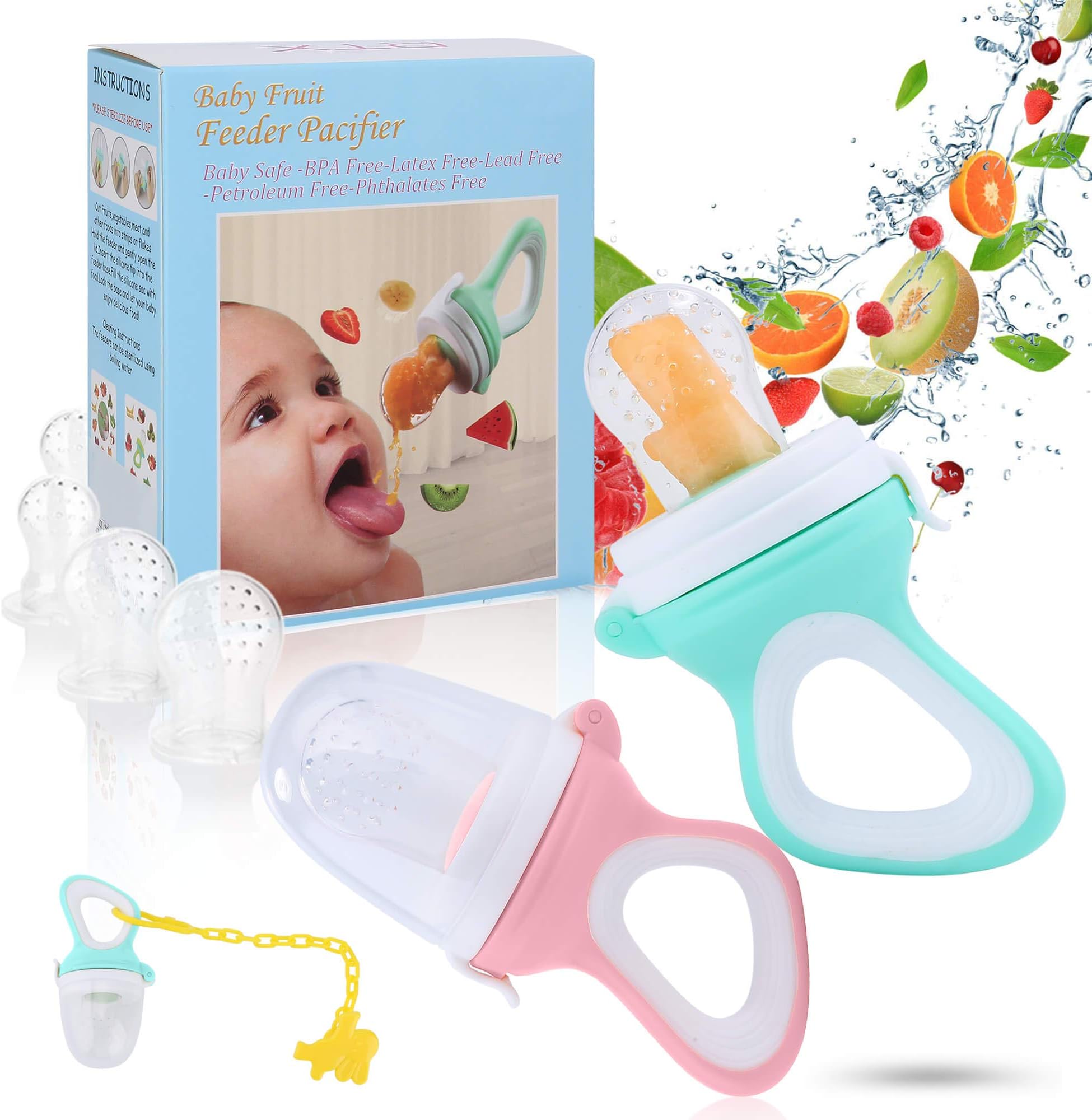 Amazon.com : Baby Fruit Feeder Pacifier - Baby Food Feeder Fresh Food ...