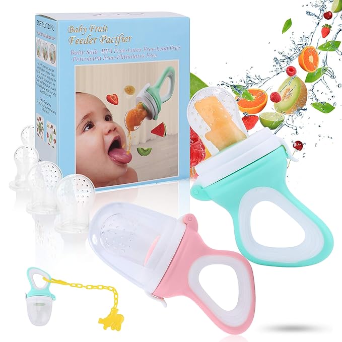 Amazon.com : Baby Fruit Feeder Pacifier - Baby Food Feeder Fresh Food ...