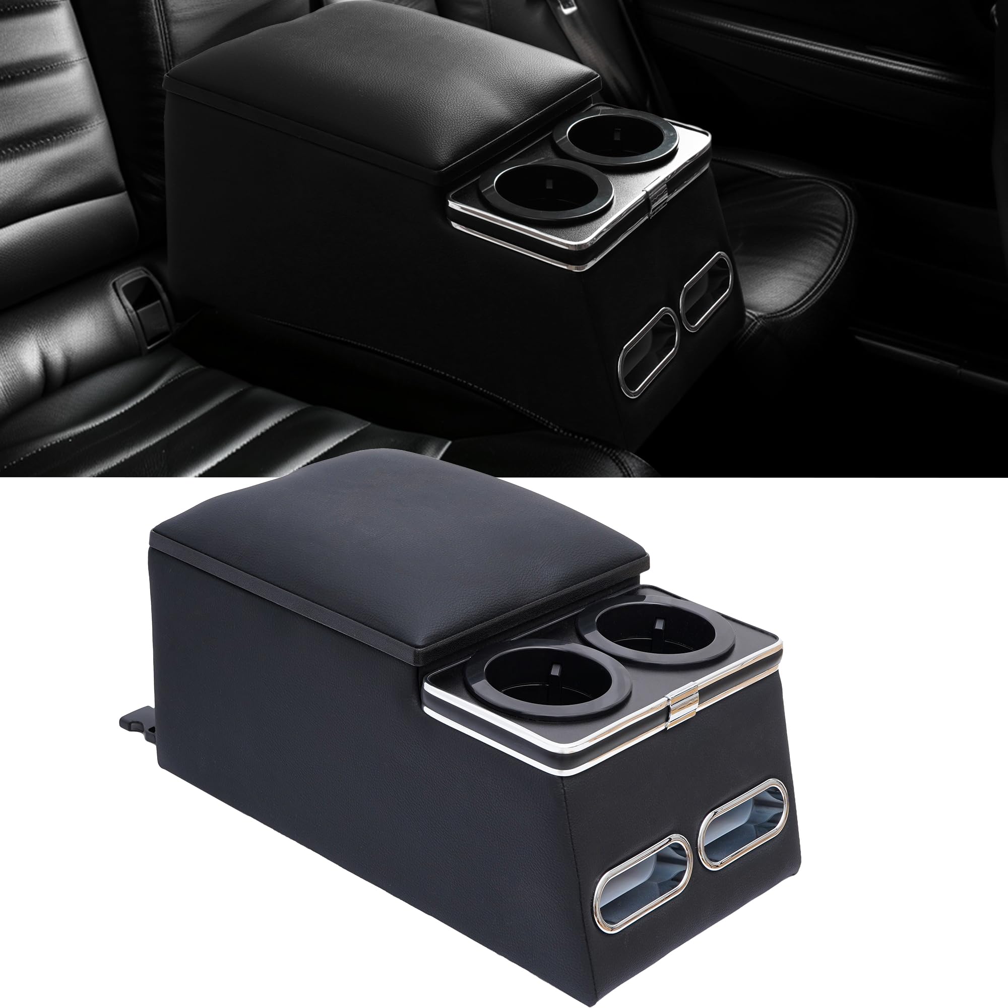 Nisorpa Car Center Console Rear Bench Seat Consoles Back Seat ...