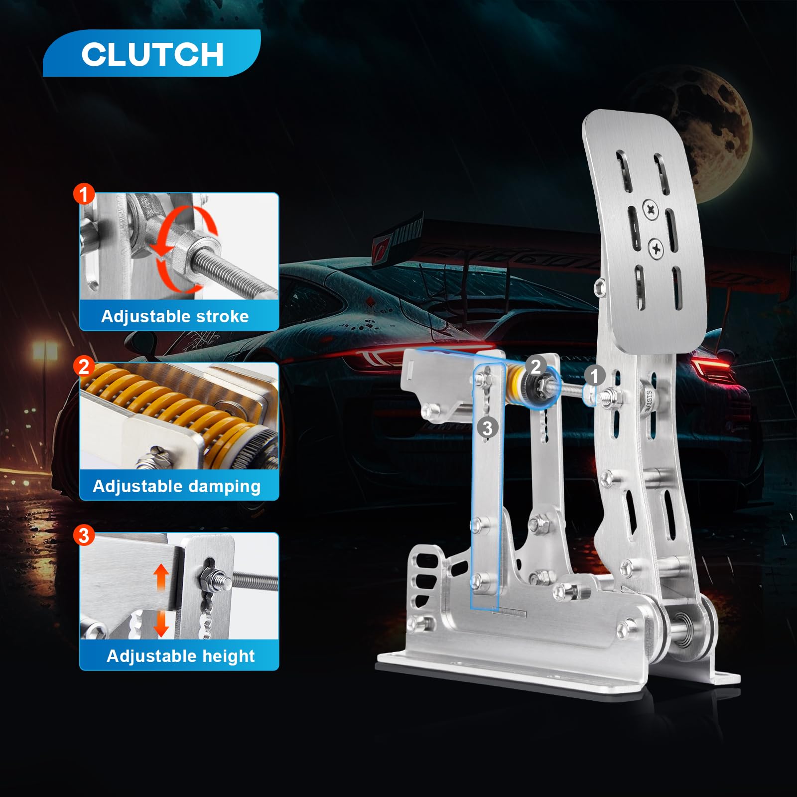 Snapklik.com : SIMSONN NEW PRO Pedals Sim Racing Pedals PC Racing ...