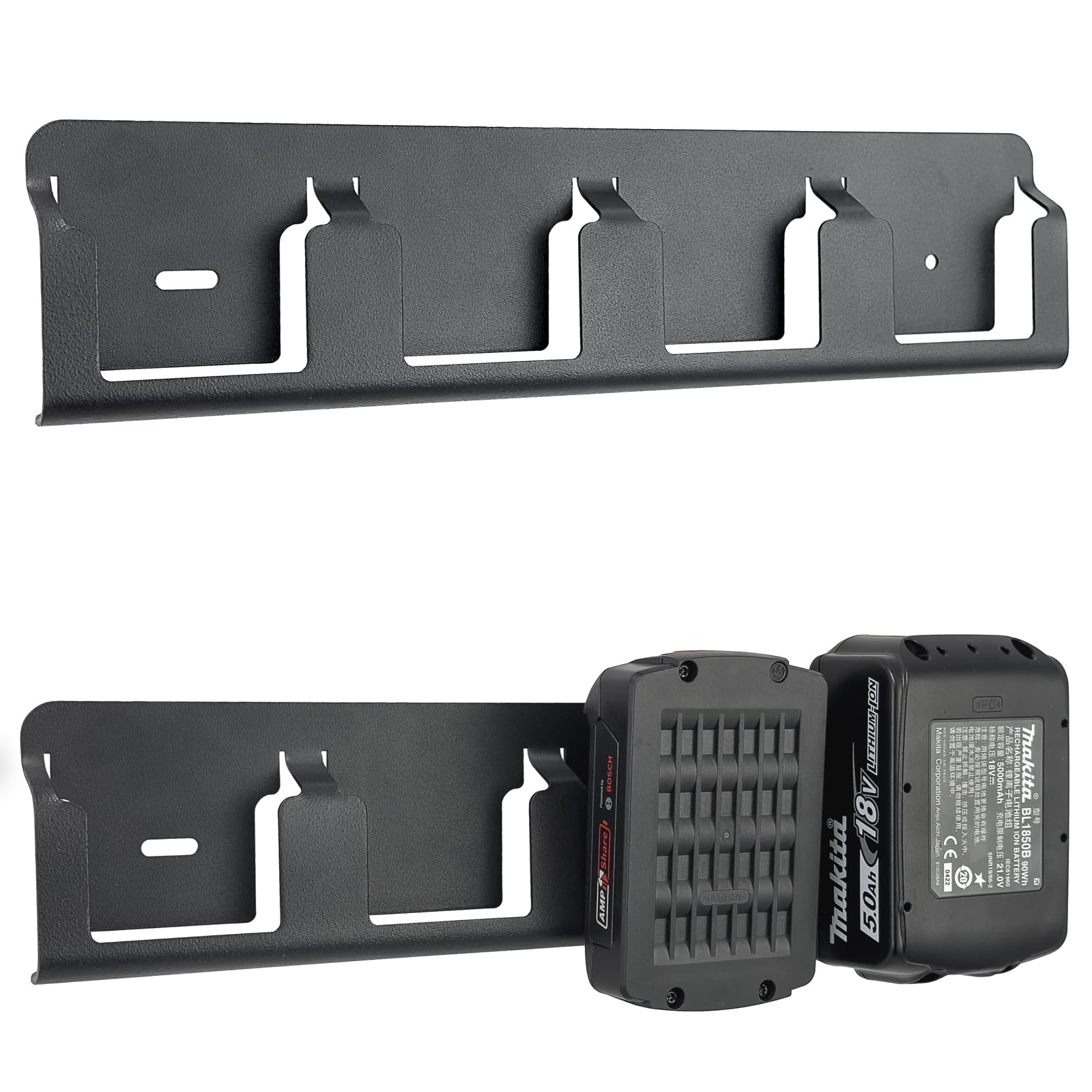 Support Mural pour 4 Batteries compatible avec Perceuses Bosch 18V ...