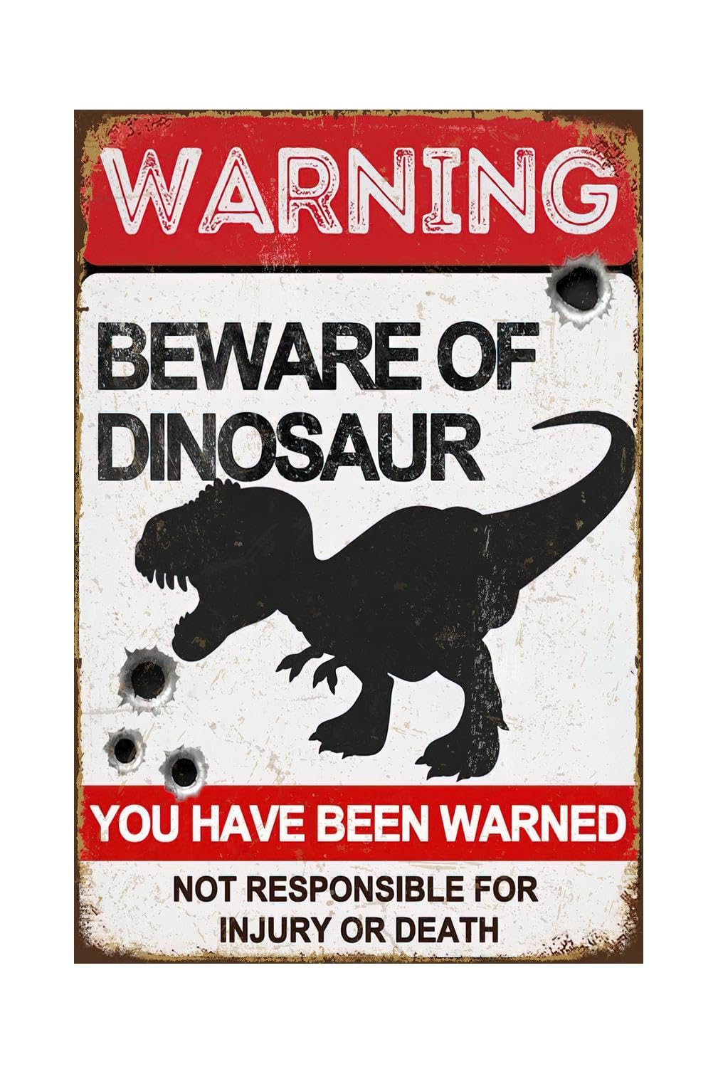 Amazon.com: Xanovir Funny Dinosaur Tin Signs, Warning Metal Sign ...