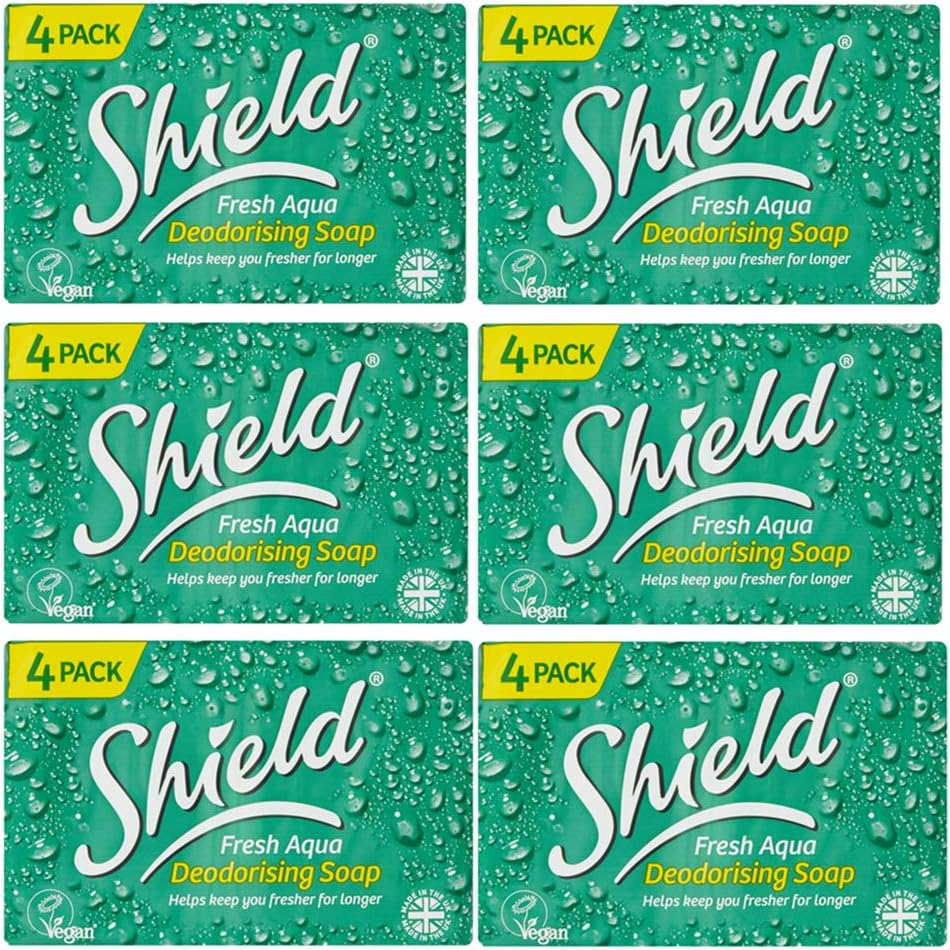 Shield Soap Aqua 4 Pack 115g x 6 Packs : Amazon.co.uk: Beauty