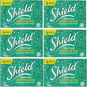 Shield Soap Aqua 4 Pack 115g x 6 Packs : Amazon.co.uk: Beauty