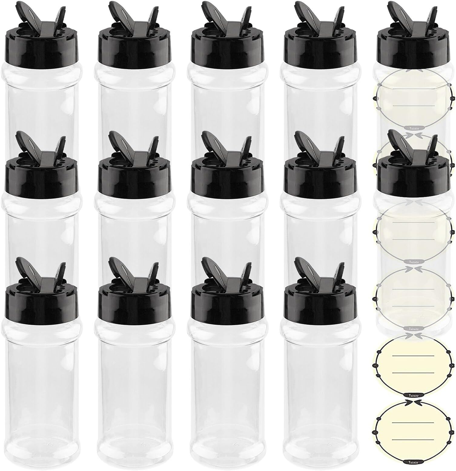 Amazon.com: Tupperware Large Spice Shaker Set of Four. Black Seals ...