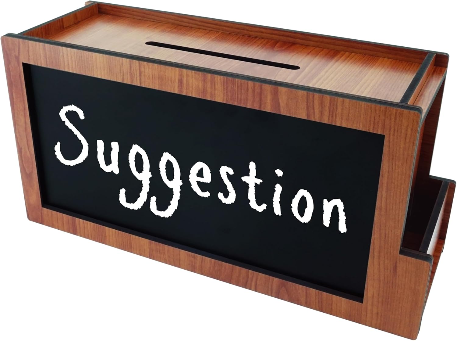 SHUMEI Vintage Rustic Wooden Suggestion Box, Donation Tip Collector ...