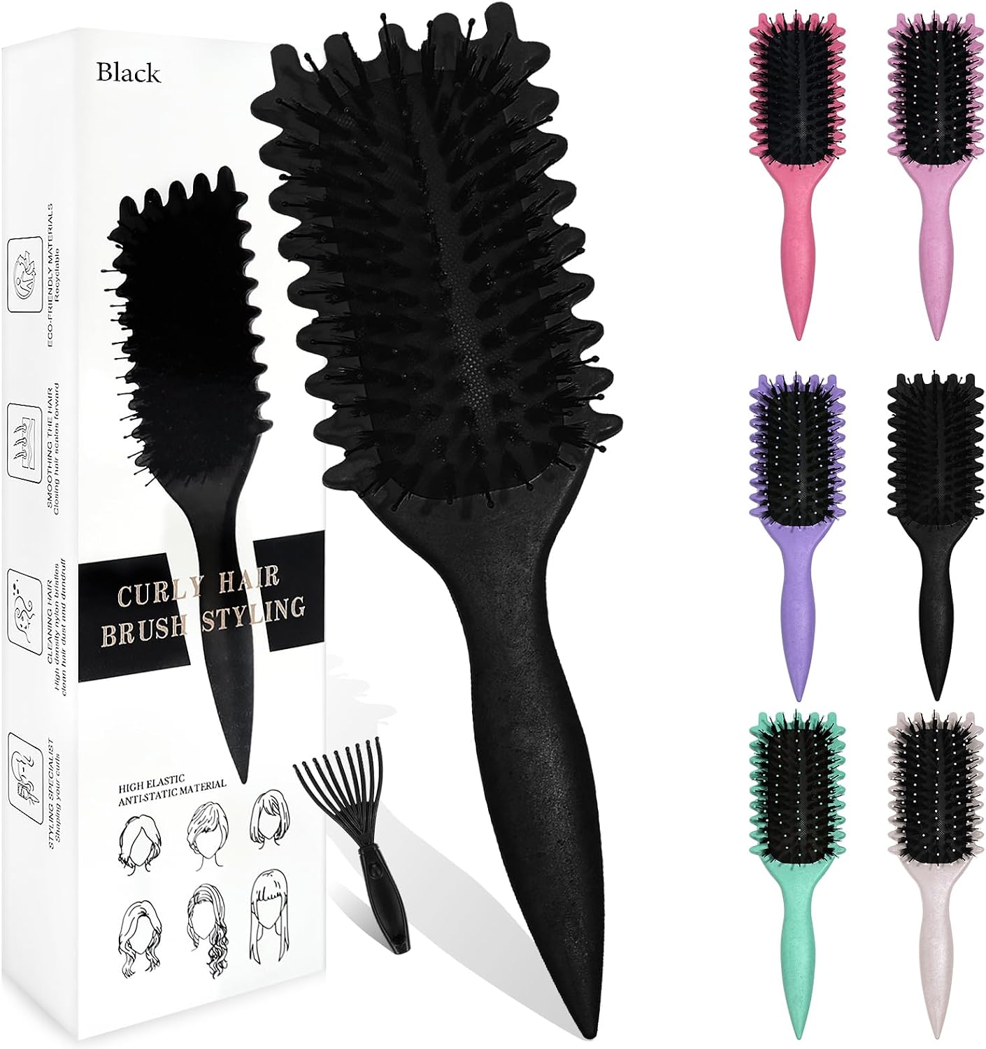 Sularpek Curly Hair Brush, Curl Defining Brush, Curly Hair Brush ...