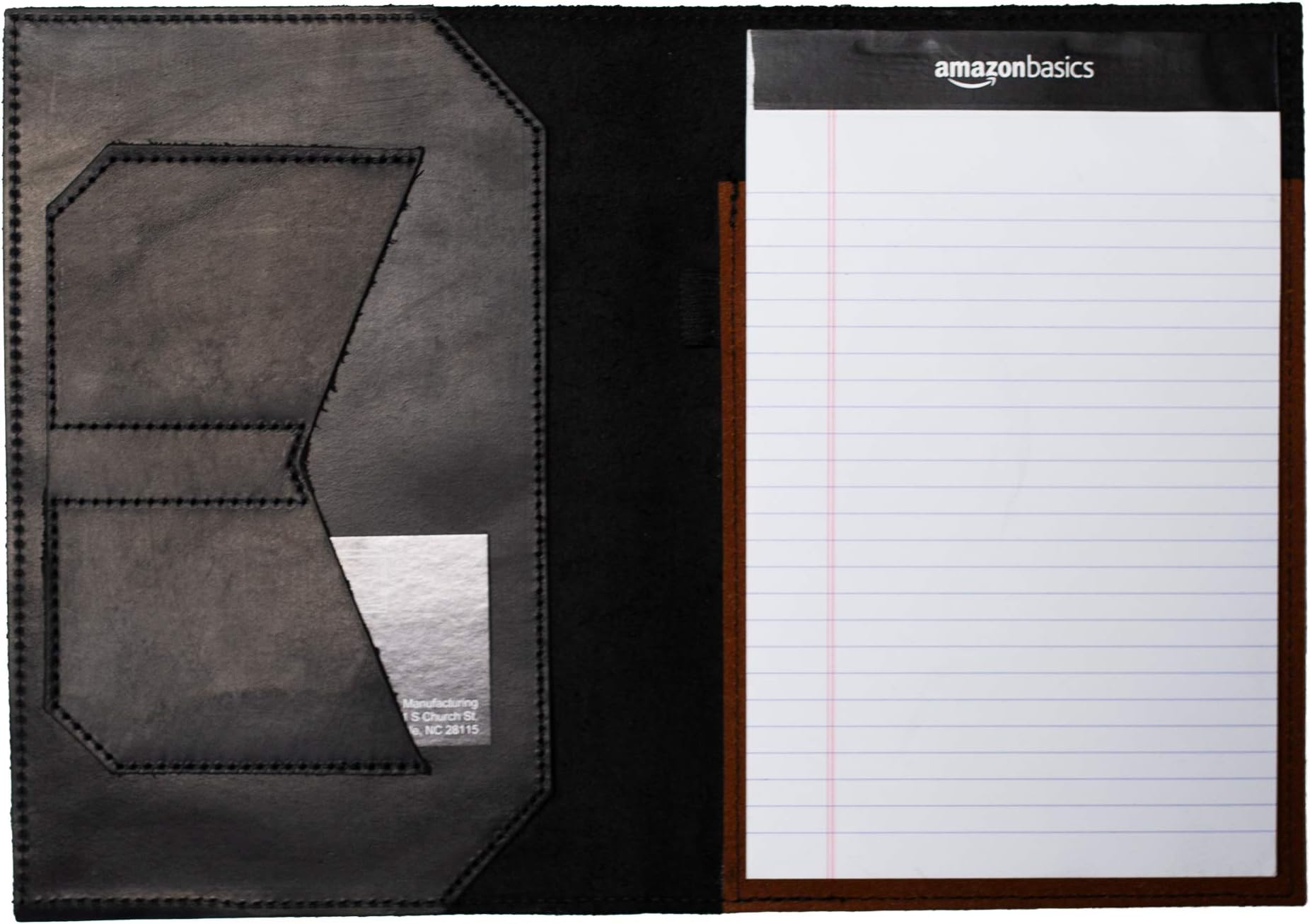Amazon.com : Leather Notepad Holder Legal Junior Notebook Padfolio ...