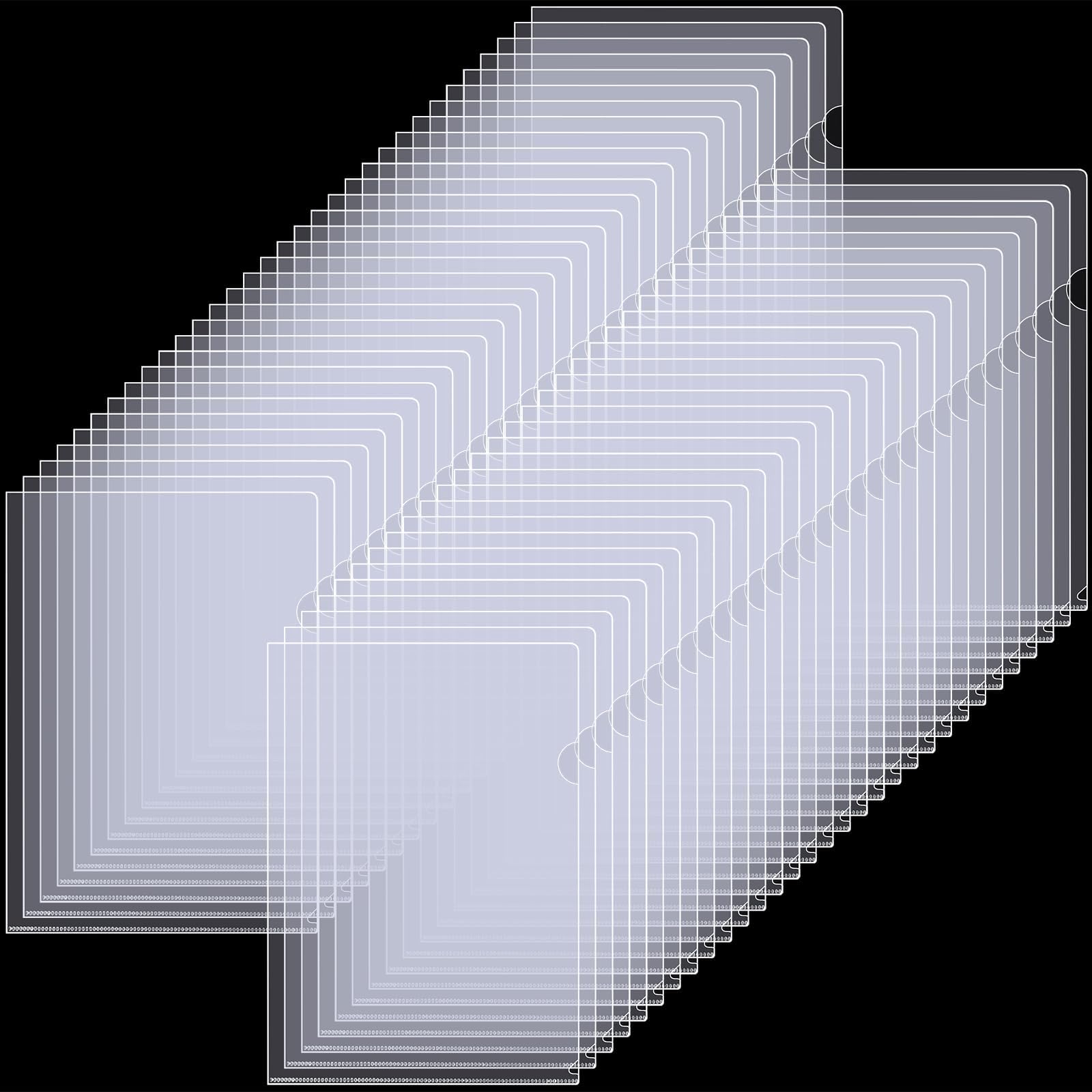 Amazon.com : 4 Pack Cute Clear L-Type File Folder Transparent Document ...