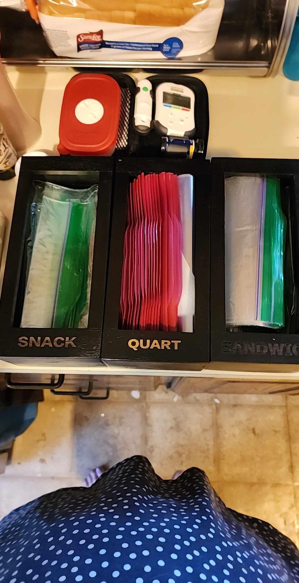 Amazon.com: mHomeAid Bag Storage Organizer - Bamboo Food Plastic Baggie ...