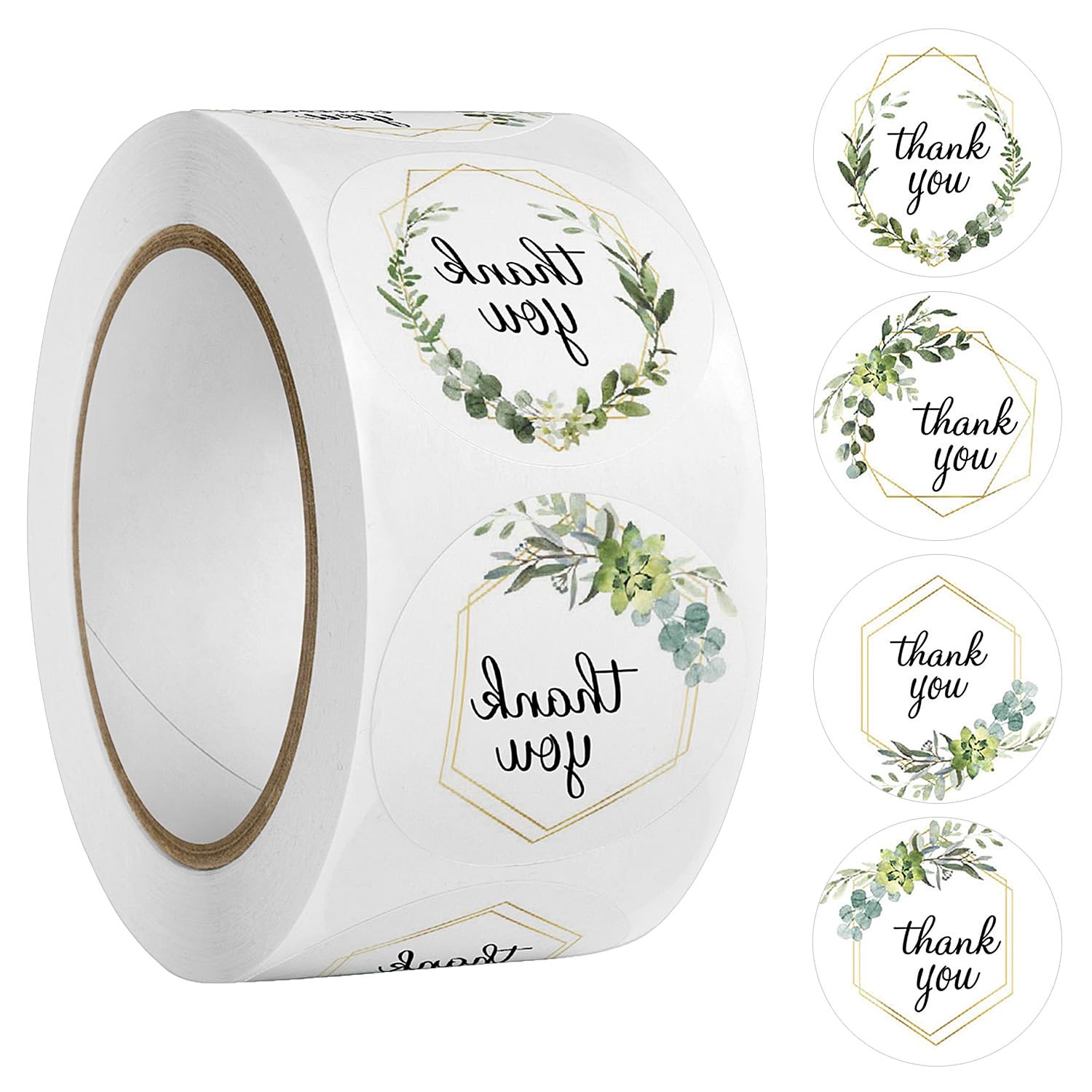 Rumyve Self-Adhesive Thank You Stickers, Flower Cute Stickers, 500 PCS ...