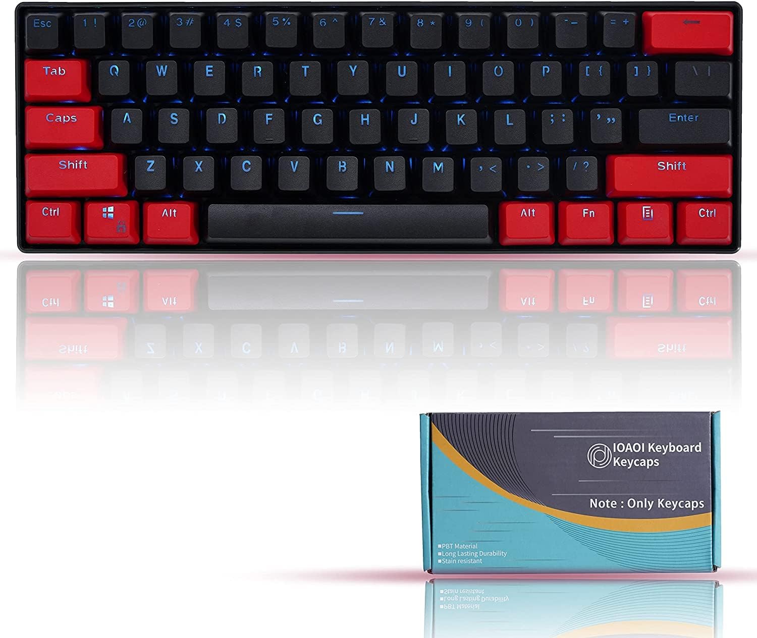 Amazon.com: IOAOI PBT Keycaps 60 Percent, 61 Keycaps OEM Profile ...