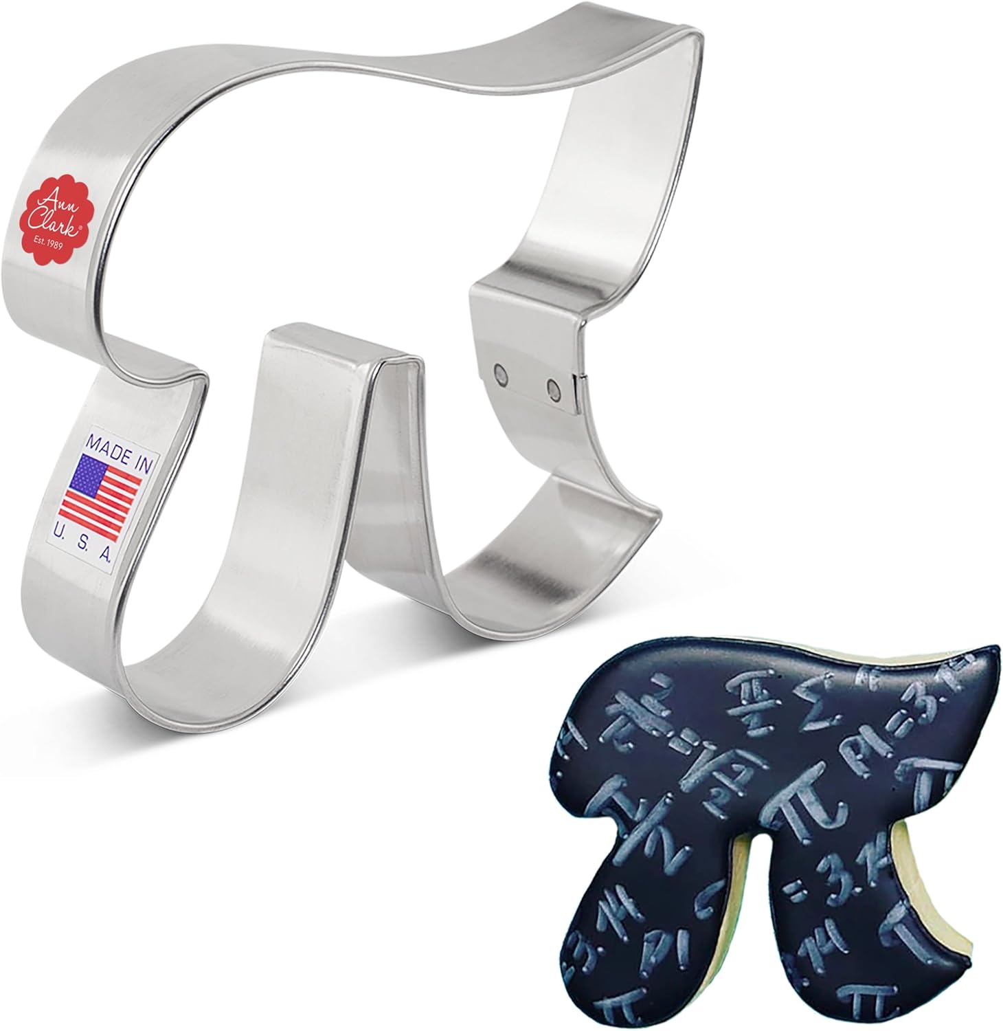 Pi Symbol Cookie Cutter 3.75" Made in USA by Ann Clark
