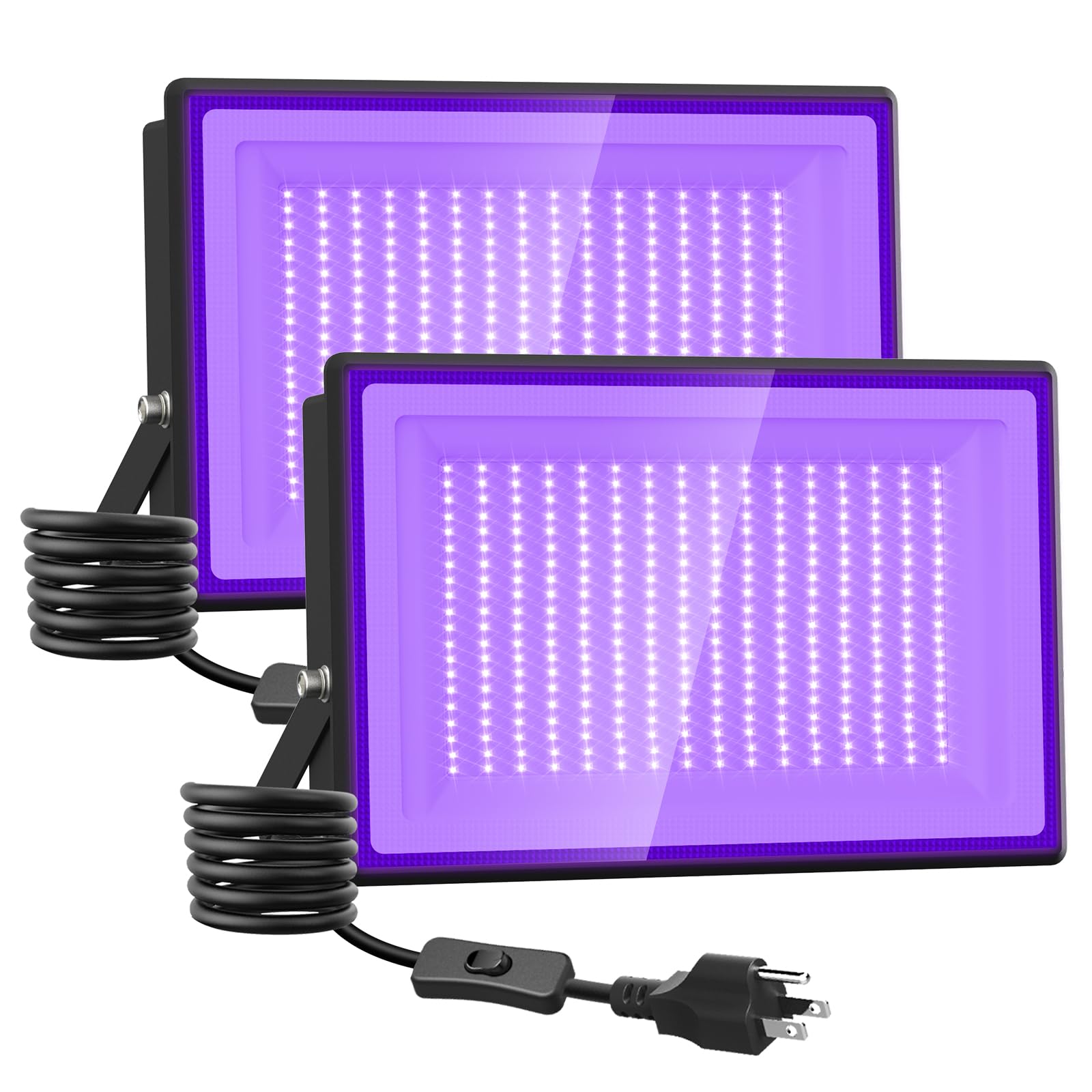 Meloght 200W LED Black Light, 196 LEDs Blacklight Flood Light with Plug ...