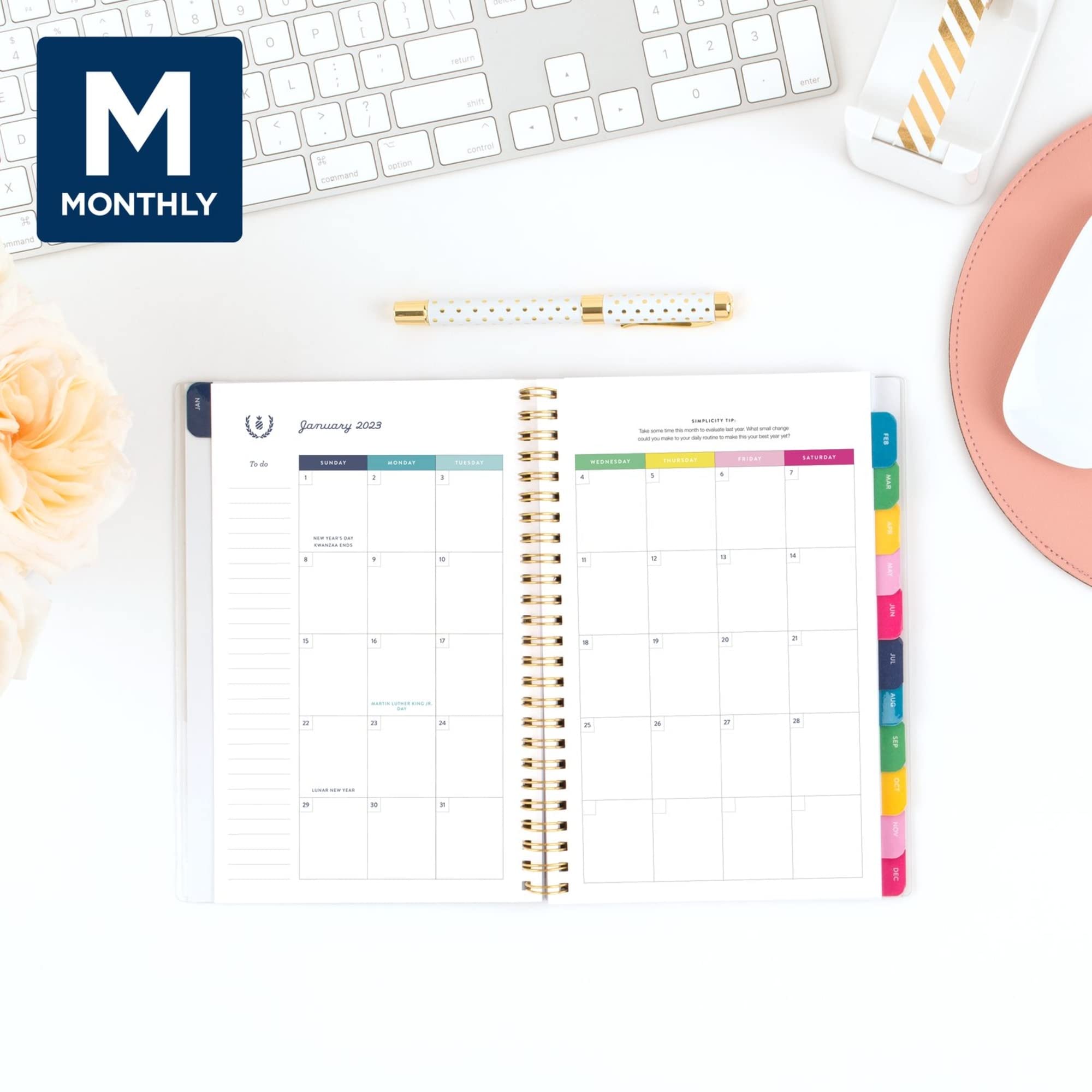 Snapklik.com : AT-A-GLANCE 2023 Weekly & Monthly Planner, Simplified By ...