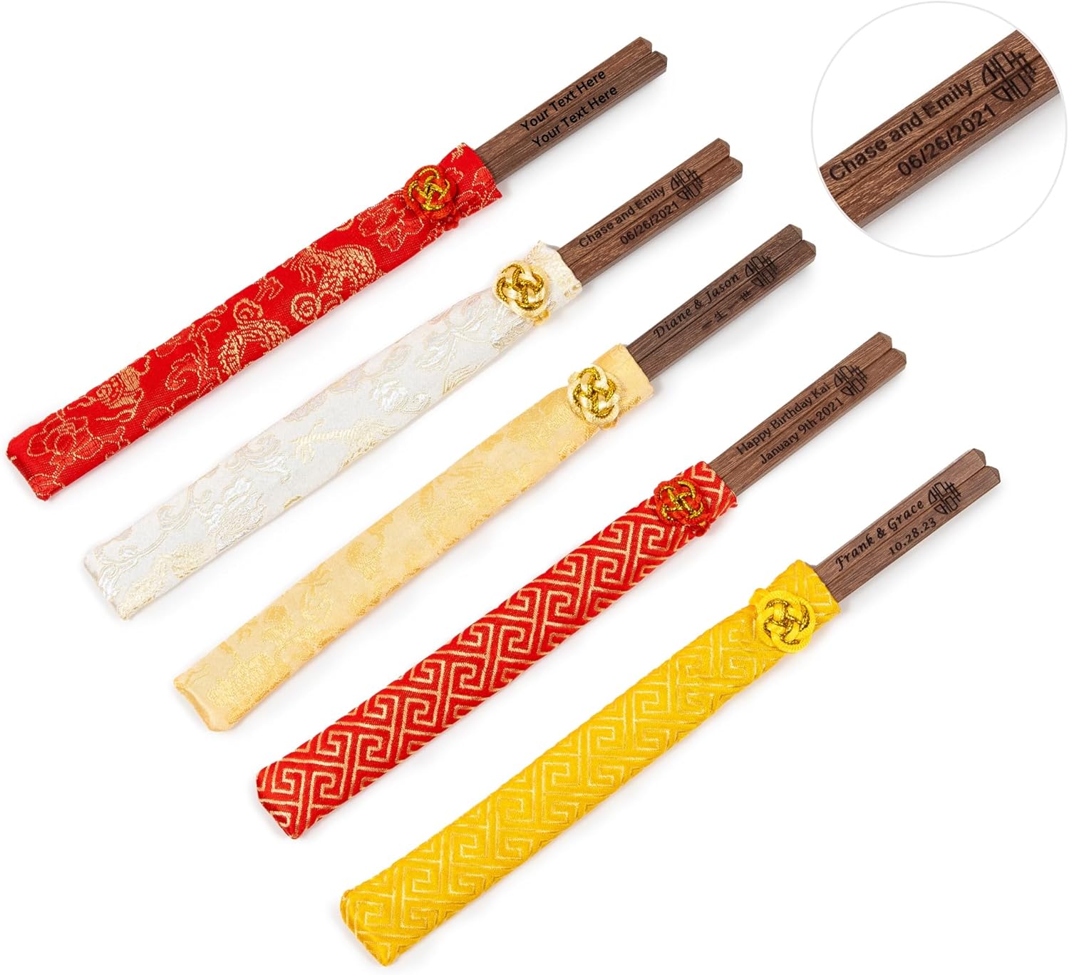 Amazon.com: Personalized Custom Chopsticks - Laser Engraved Text ...