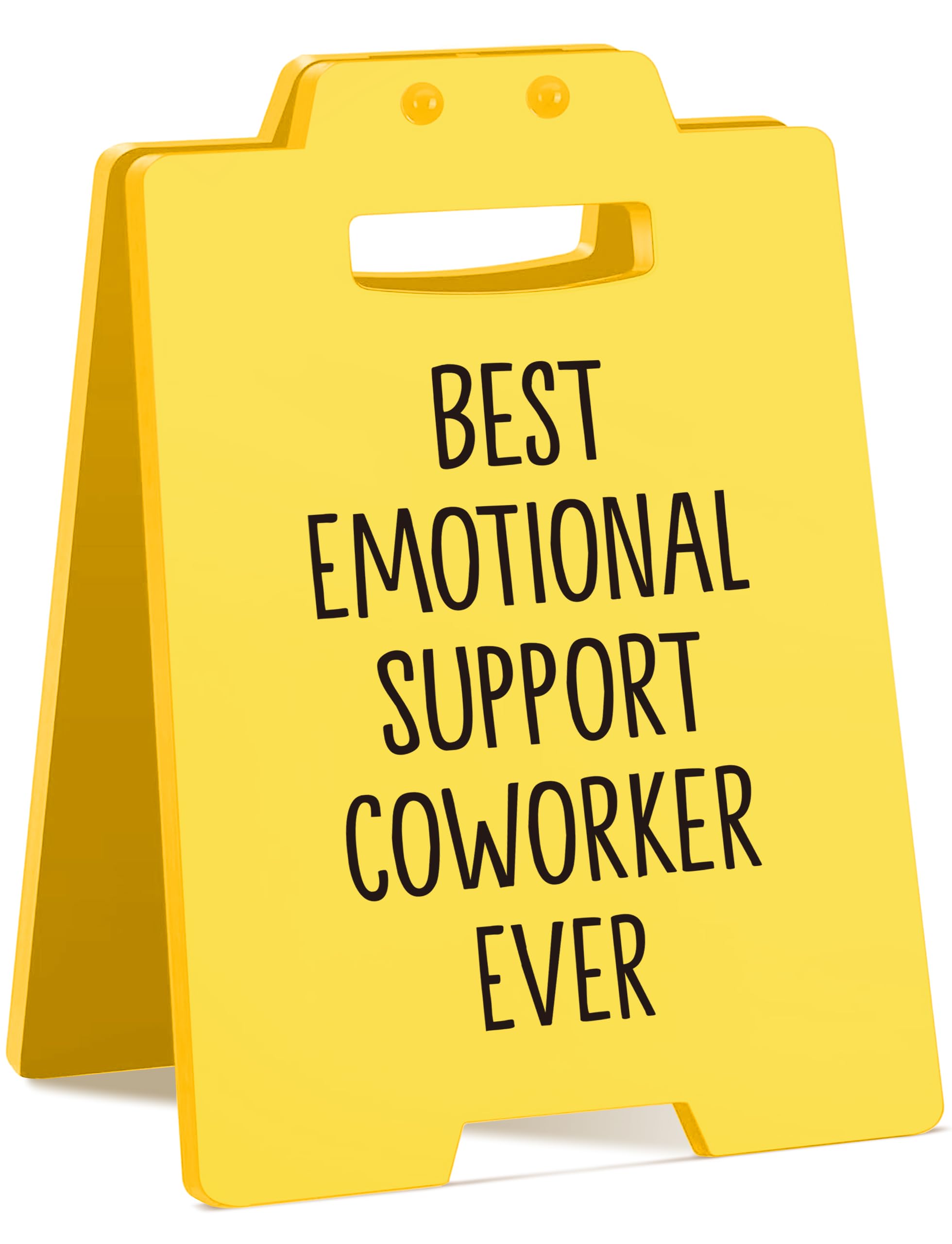 Amazon.com: Best Emotional Support Coworker Ever Desk Sign–Funny Gifts ...