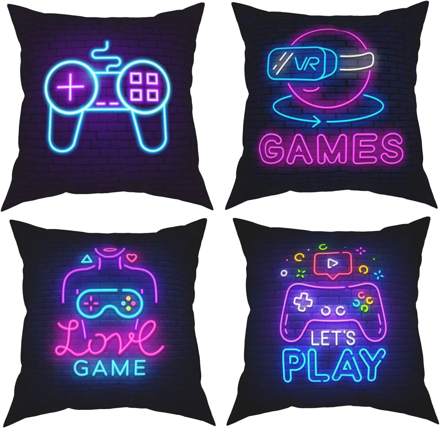Amazon.com: BEST ROMANTIC THING Gamer Throw Pillow Case, 18x18 Pillow ...
