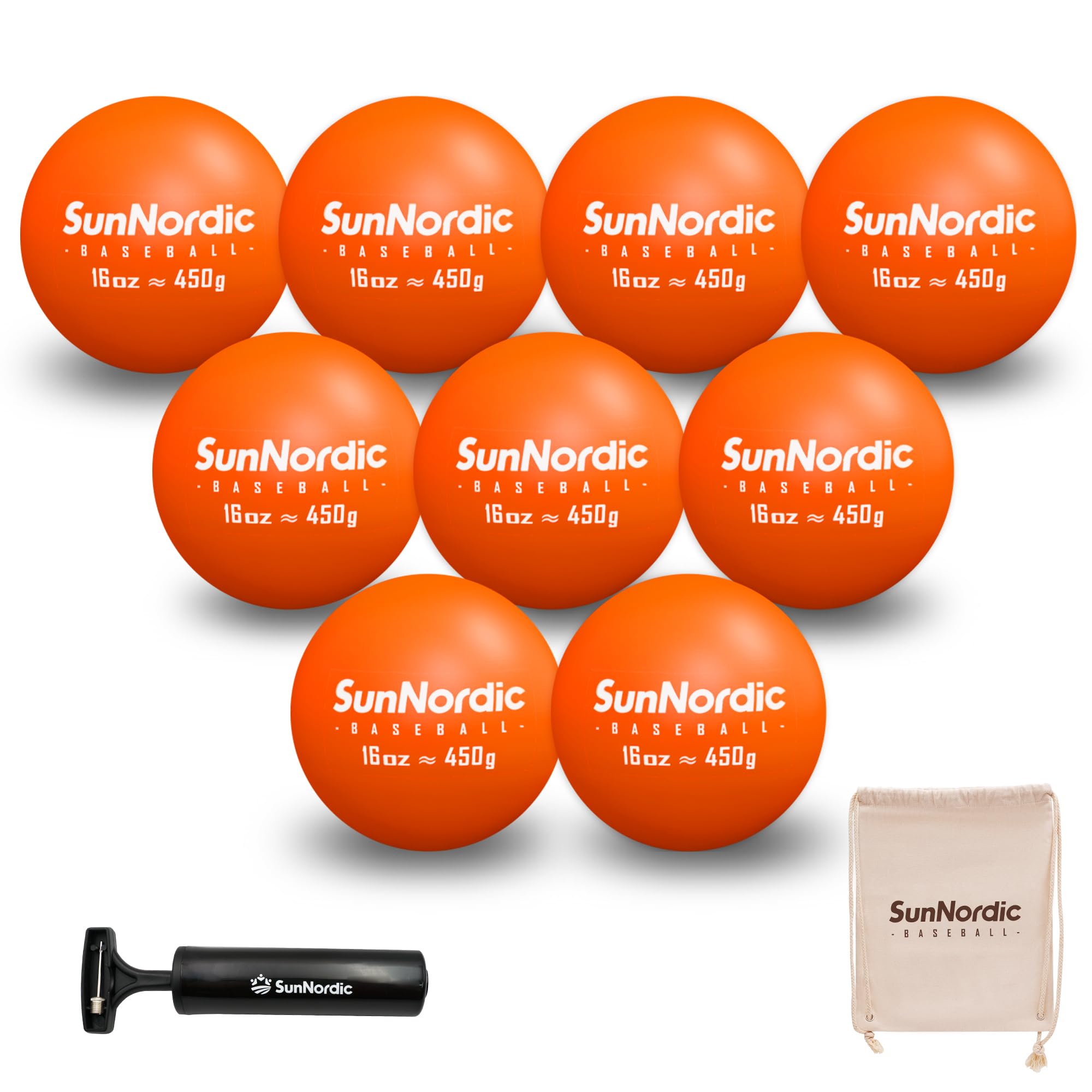 Snapklik.com : SunNordic 6/9 Pack Plyometric Weighted Baseball Set