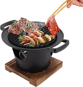 Amazon.com: Mini Hibachi Grill, Japanese Korean Style Single Serving Yakiniku Grill Individual ...