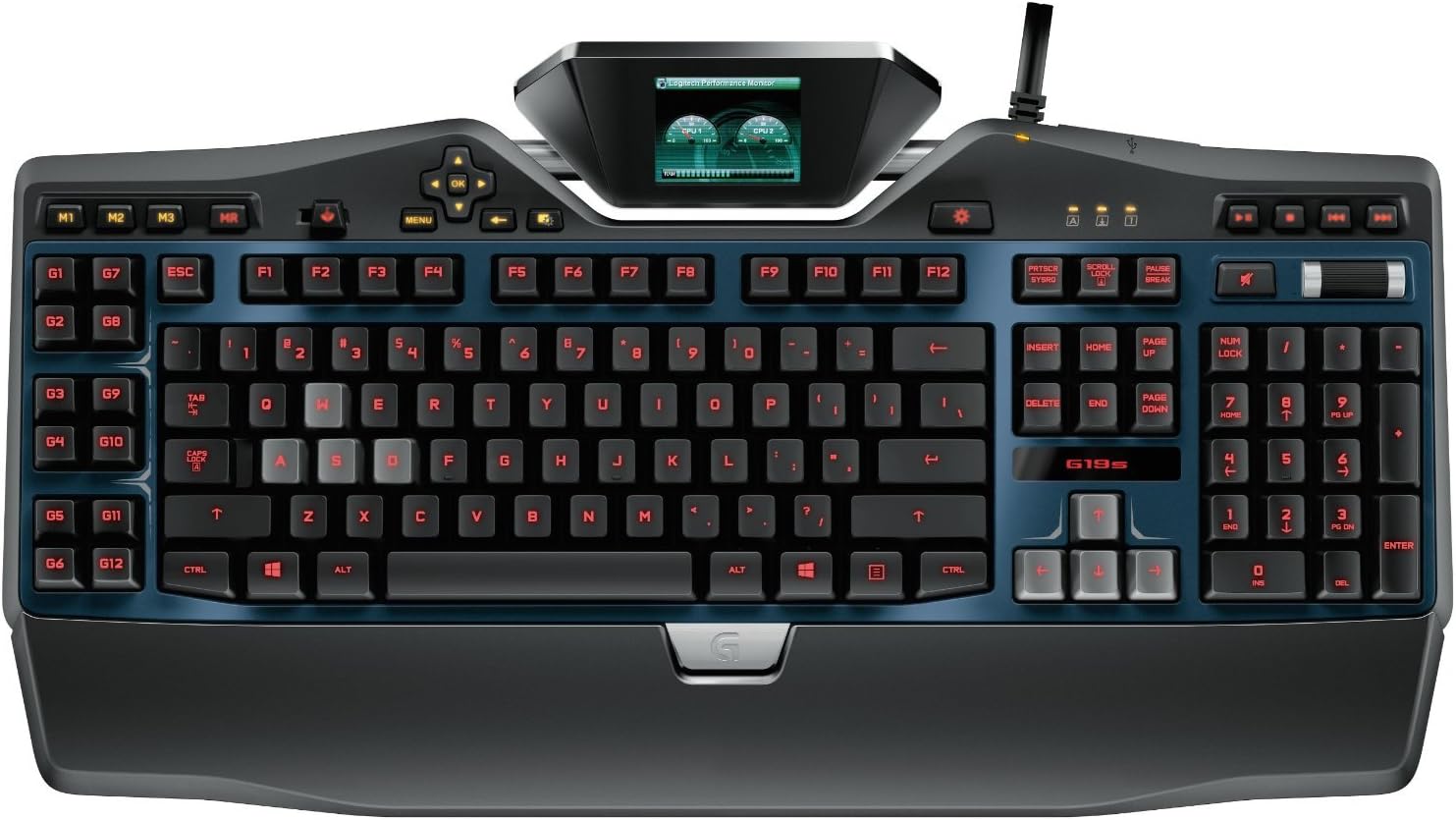Amazon.com: Logitech G19s Gaming Keyboard with Color Game Panel Screen ...