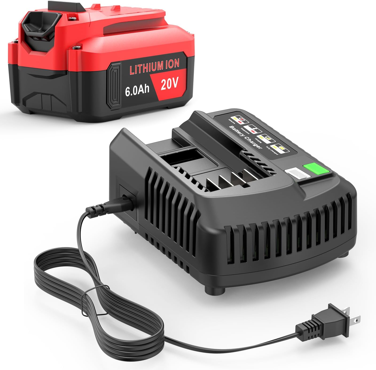 Amazon.com: 6.0 Ah Replacement for Craftsman 20v Battery and Charger ...