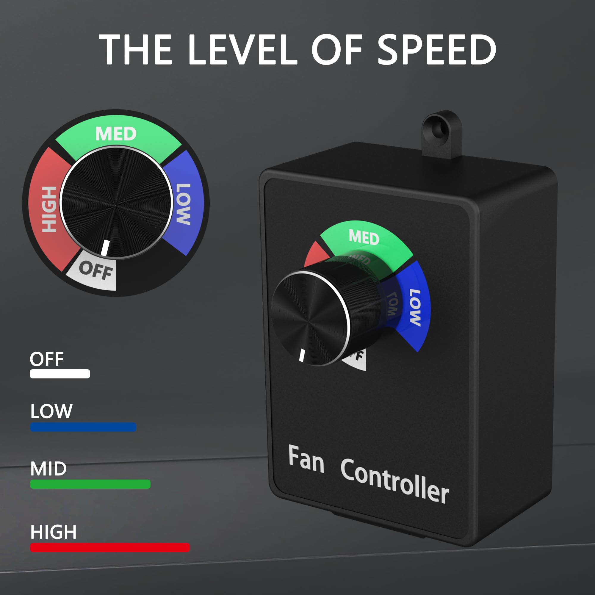 Snapklik.com : Variable Fan Speed Control Adjuster Cordless For Inline Duct Exhaust Fan Vent ...