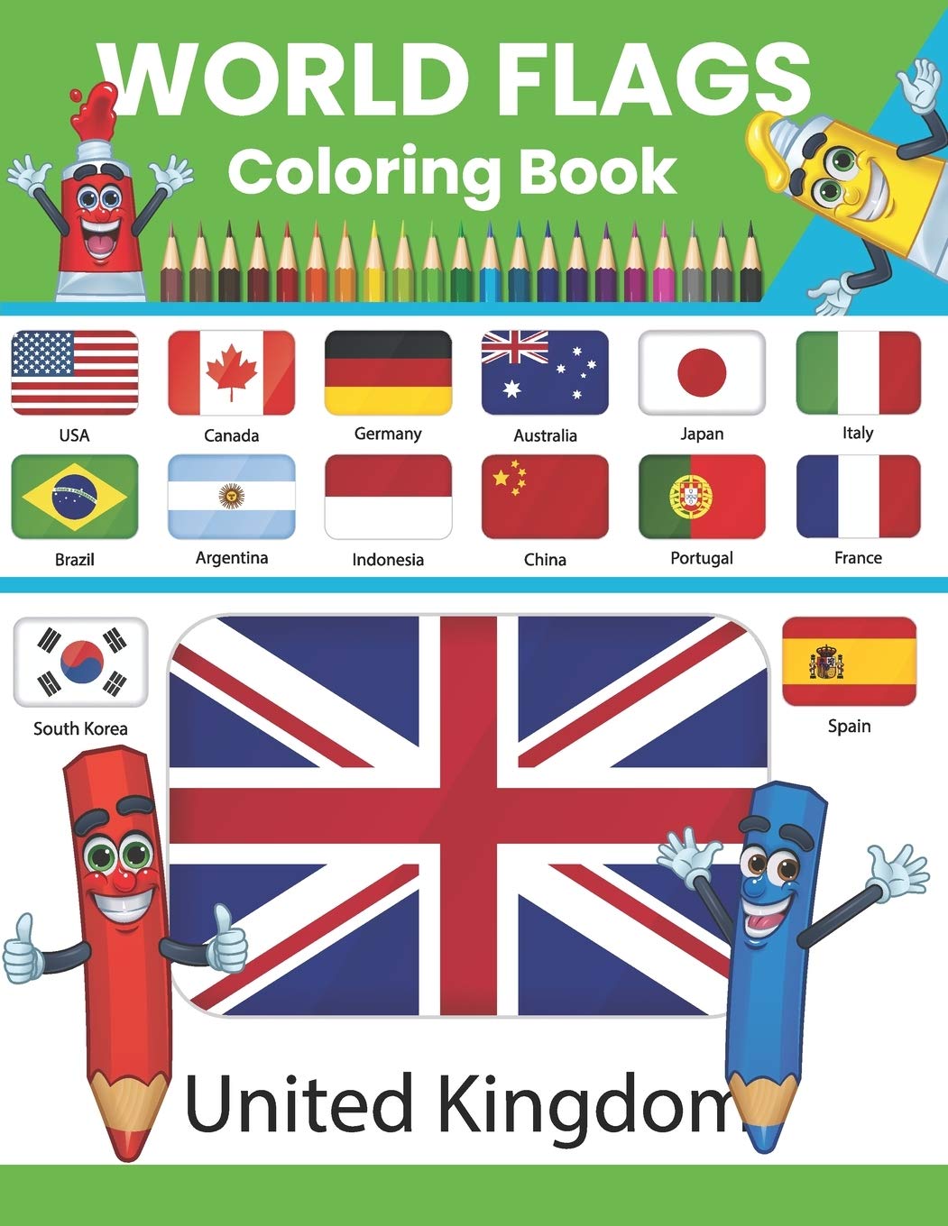 World Flags Coloring Book All Countries Flags Of The World | Desertcart ...