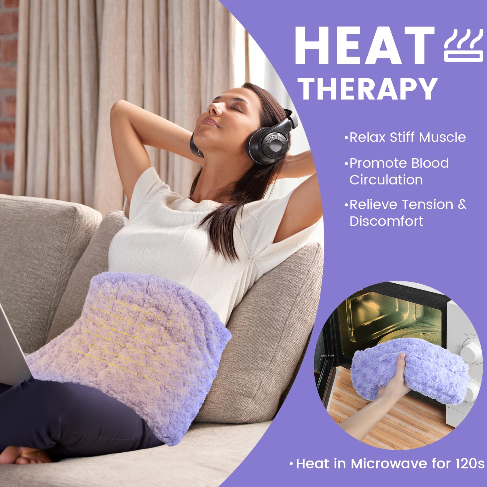 Snapklik.com : REVIX Extra Large Heating Pad Microwavable For Back Pain ...