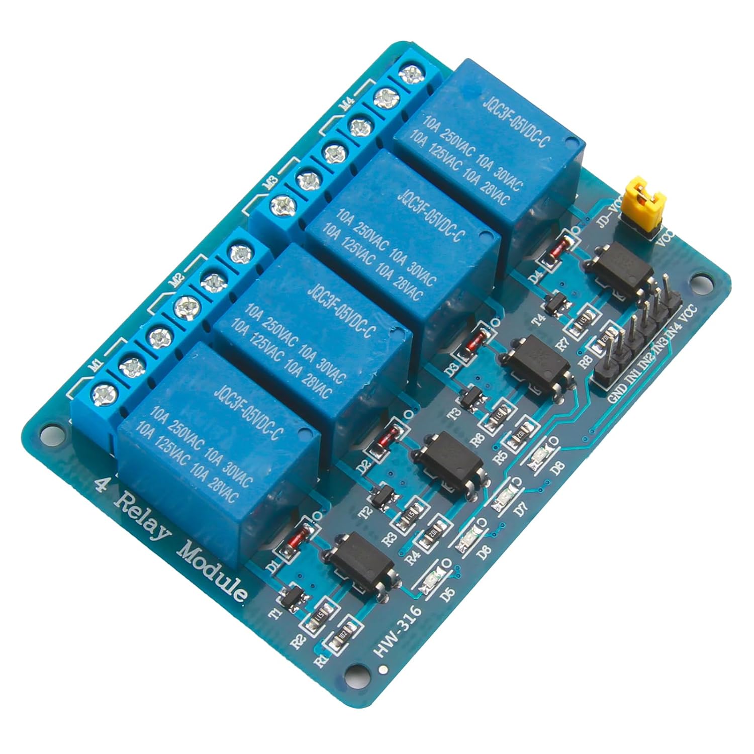Relay Module 4 Channel Dc 5v Relay Shield Module Control Board with ...
