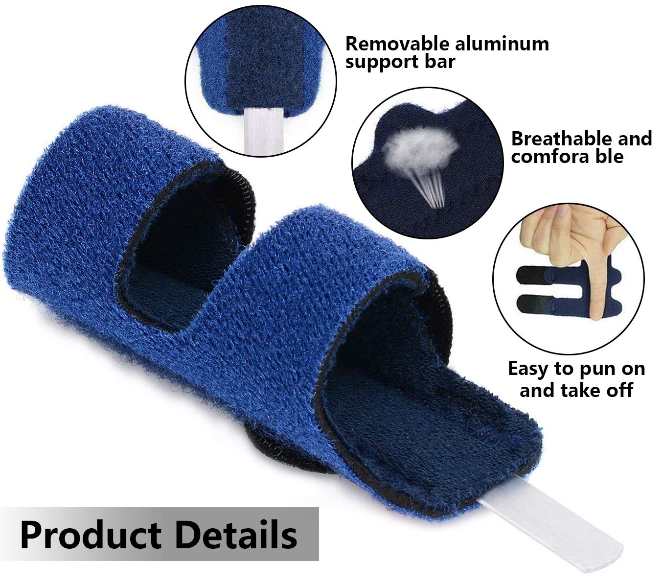 3 Pack Finger Splint, Adjustable Trigger Finger Splint Brace, Finger ...