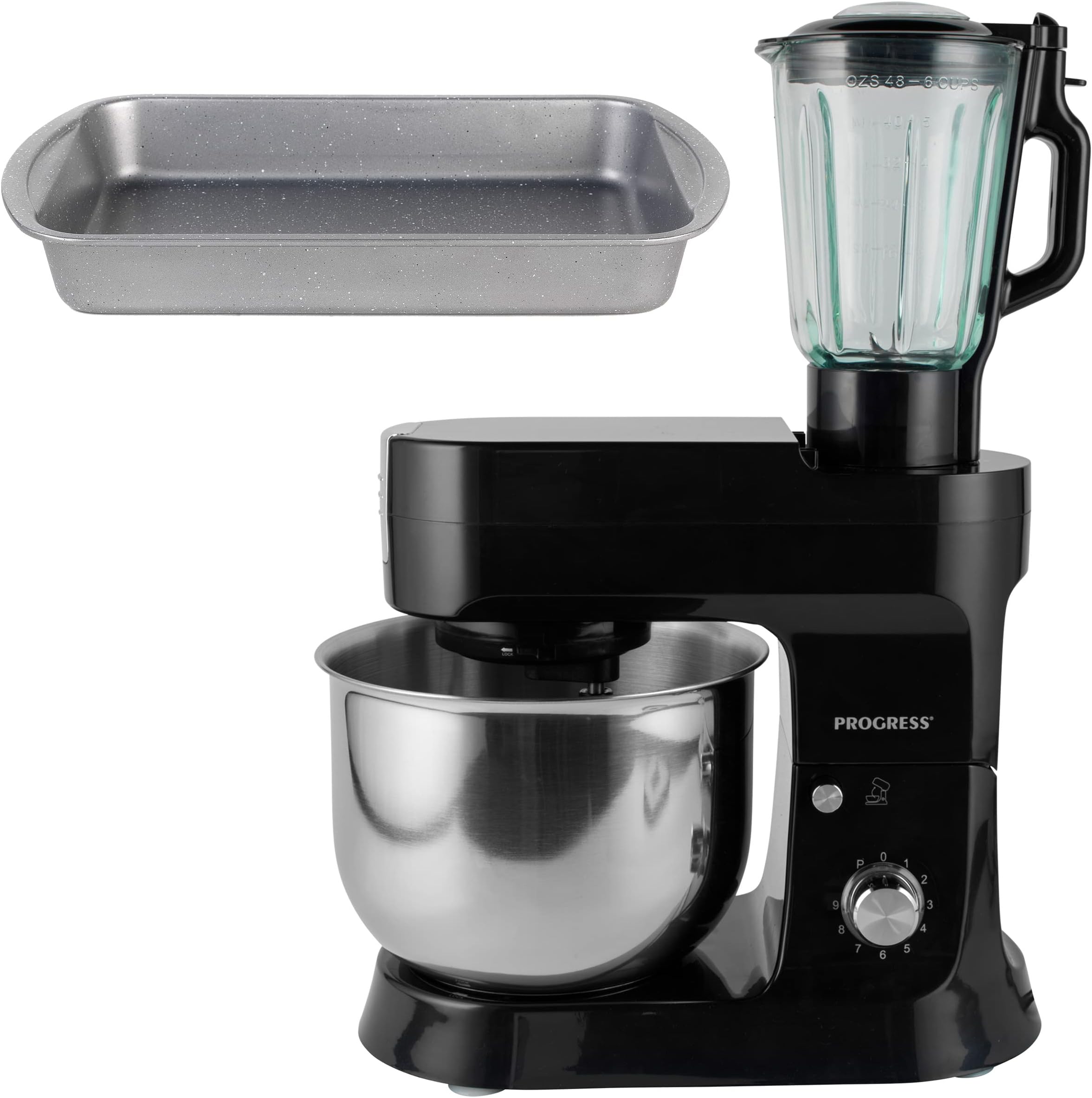 Progress COMBO-8763 2-in-1 Stand Mixer Set – Electric Mixer, Food ...