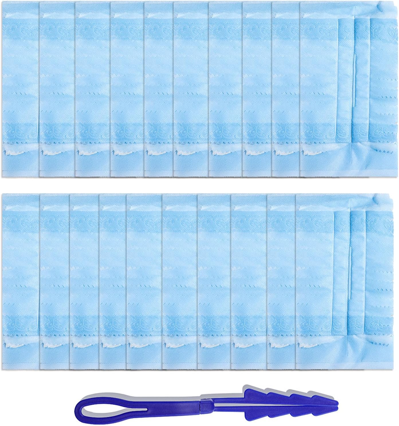 20Pcs Blue Microfiber Duster Heads with Handle,Disposable Duster Refill ...