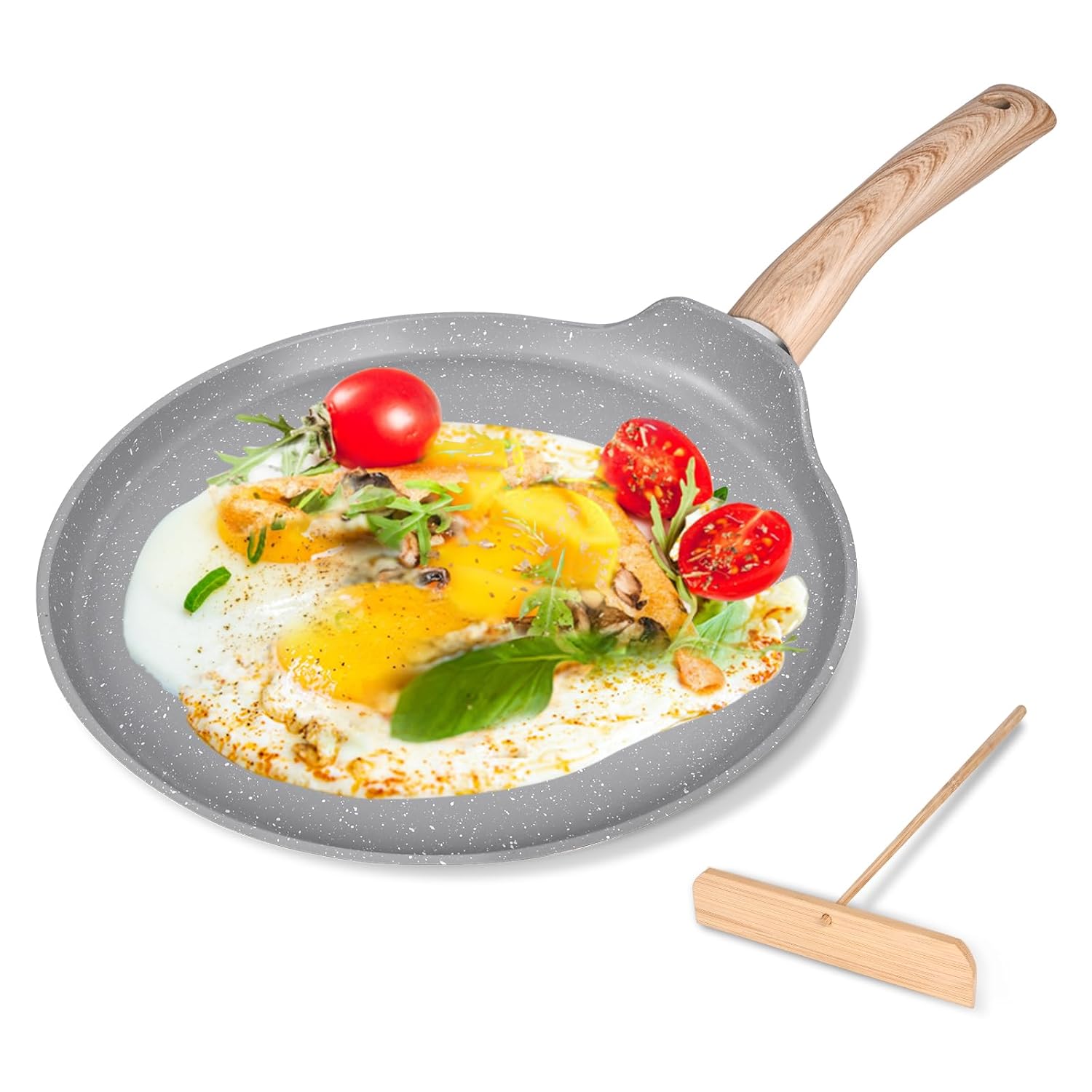 Buy KRETAELY Crepe Pan Nonstick Crepe maker with Spreader Dosa Pan ...