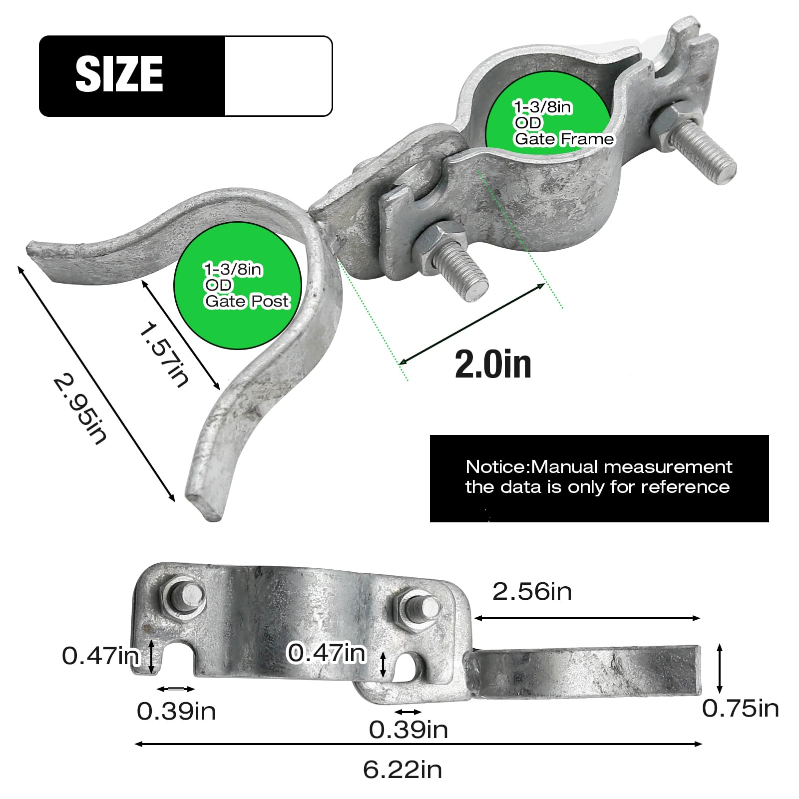 Galvanized Fence Latch 1-3/8