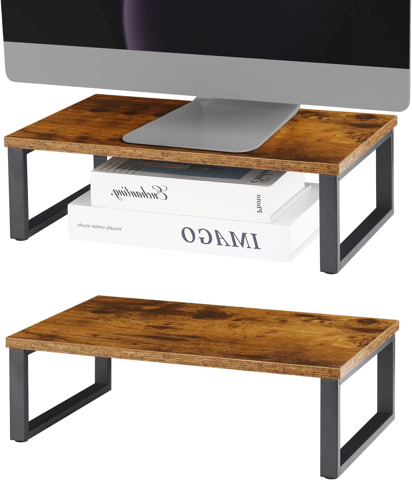 Monitor Stand Riser Wood Laptop Stand Riser 2 Pack Computer Stands ...