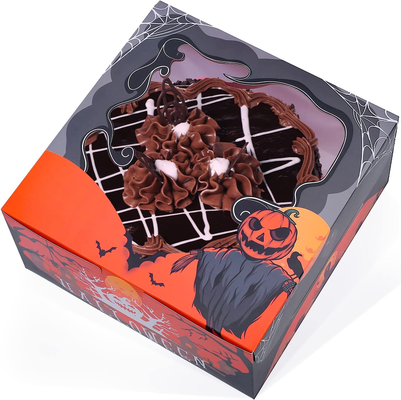 Amazon.com: 6" x 6" x 3" White Bakery Box | Auto-Popup | Small Pie ...