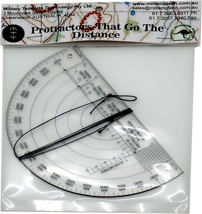 Australian Army Protractor, Semi Circular, RAA, Mils. NSN 6675-66-108 ...