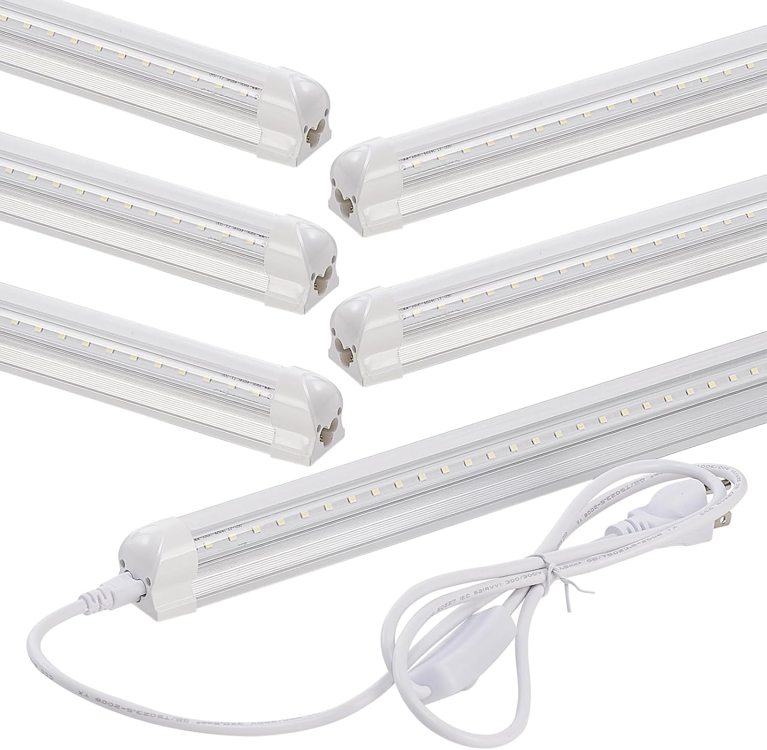 Mivaancen 6-Pack 4FT LED Shop Light Linkable,5200LM 6000K,40W T8 ...
