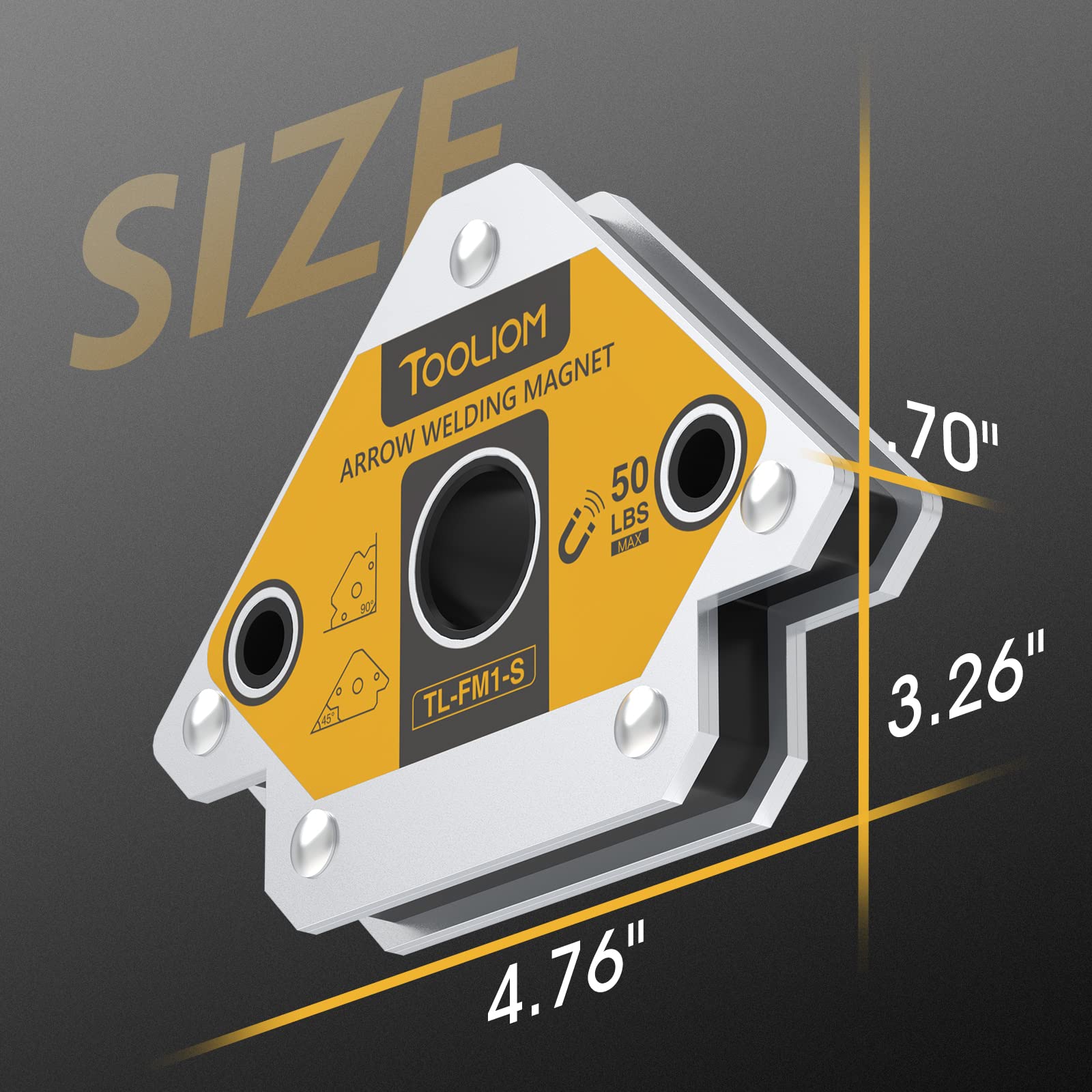 Snapklik.com : Arrow Welding Magnets 4pcs 50 LB Strong Hold Magnetic ...