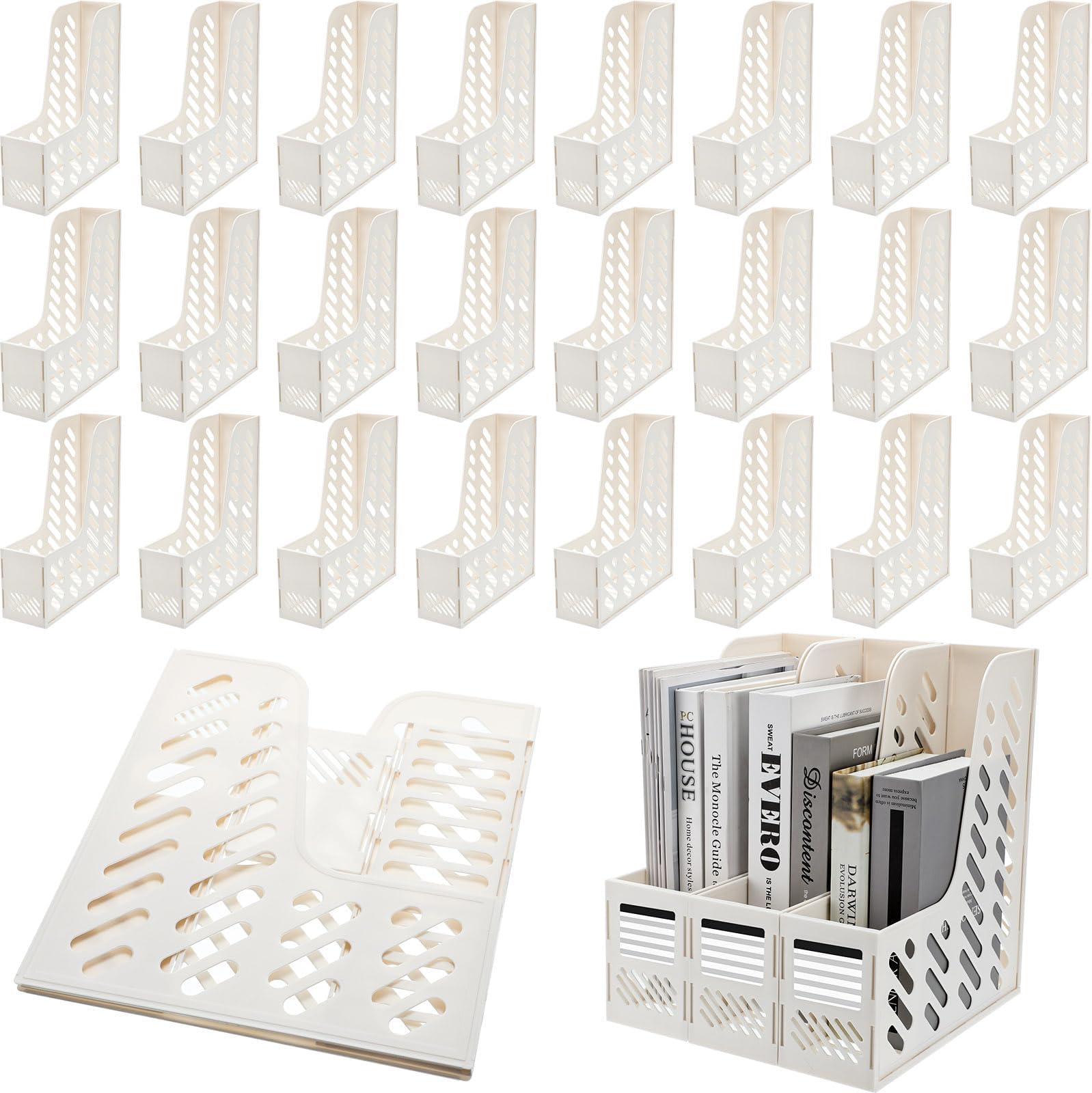 Amazon.com : Glenmal 24 Pack Magazine File Holder Desk Organizer ...