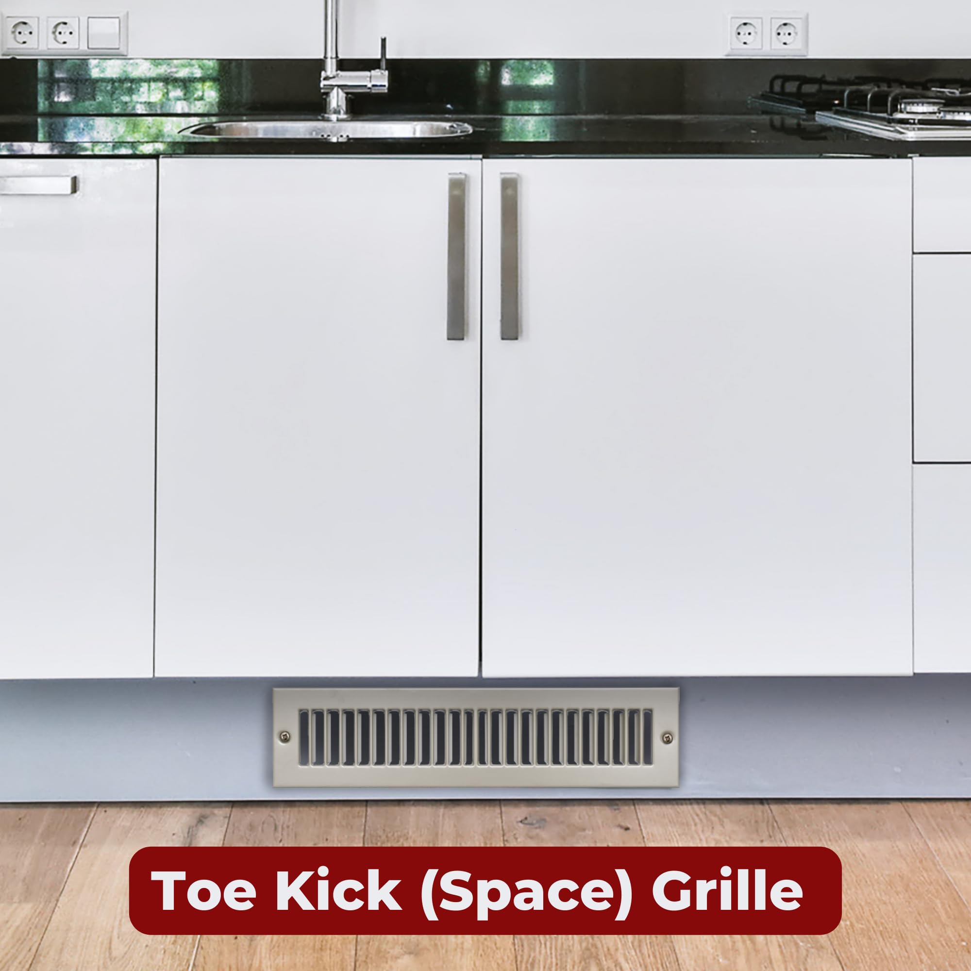 Snapklik.com : 2 Pack Fits 2x14 Duct Opening Toe Kick Vent Cover By ...