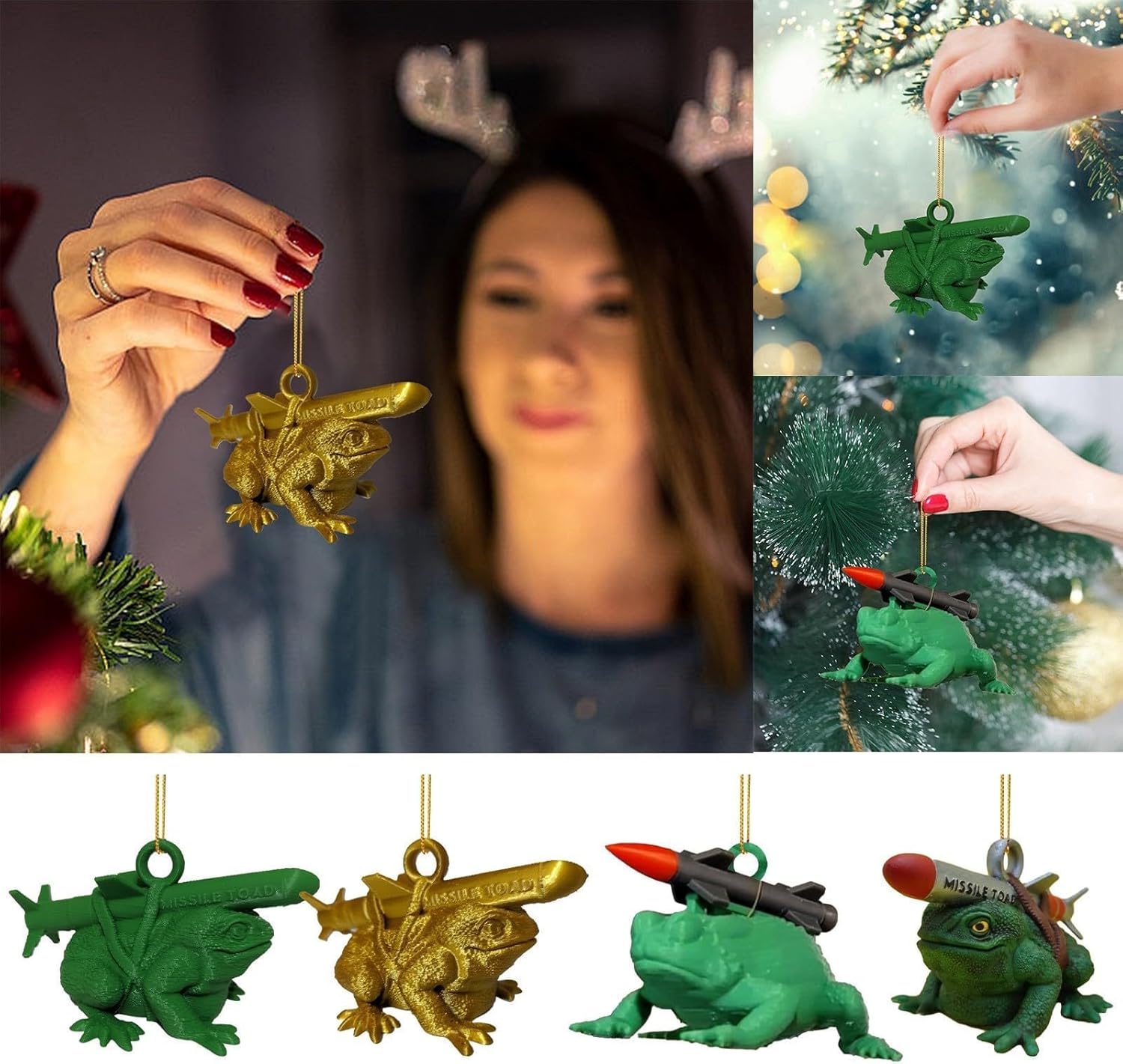 Amazon.com: Missile Toad Ornament, Missile Toad Holiday Ornament, Funny ...