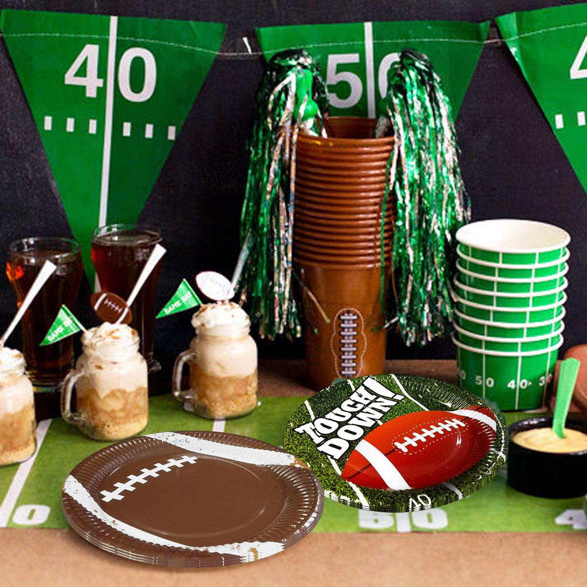 Snapklik.com : Football Plates, 24 Count Disposable Football Paper ...