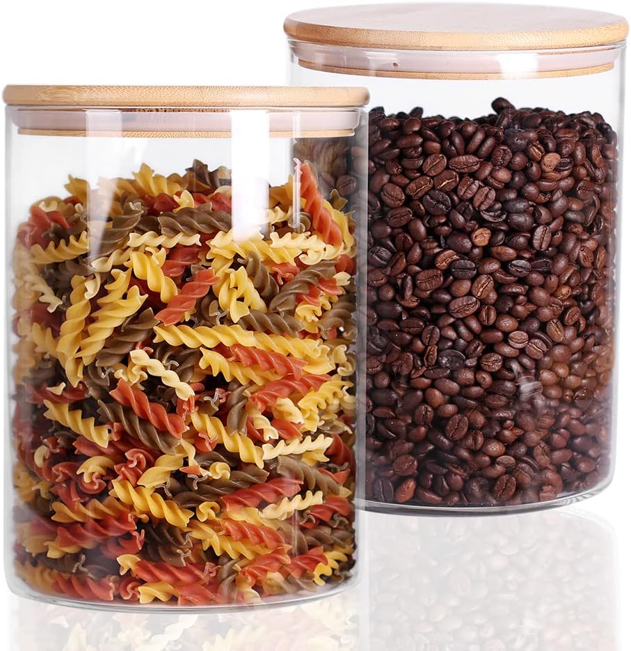 Amazon.com: HomArtist Extra Large Glass Flour and Sugar Storage ...